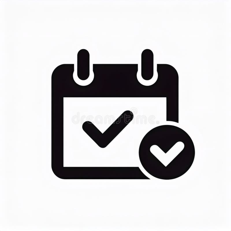 Calendar Graphic Marking Completed Tasks, Highlighting Time Management ...