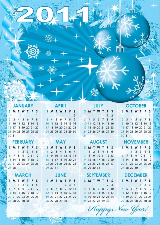 Calendar grid of 2011 year stock vector. Illustration of calendar ...
