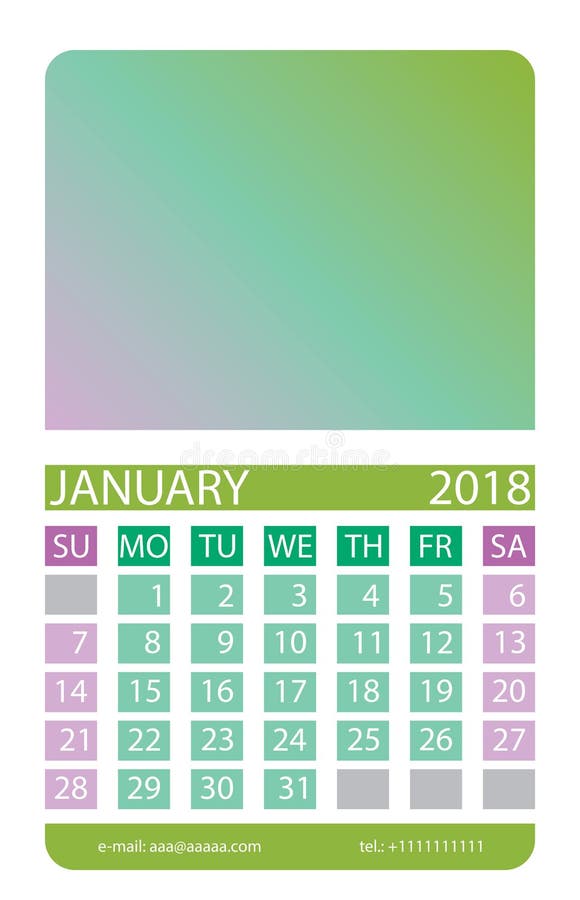Calendar grid. January stock vector. Illustration of date - 86099026