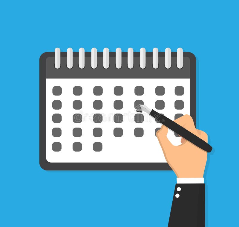 Hand Marking Calendar Stock Illustrations – 60 Hand Marking Calendar ...