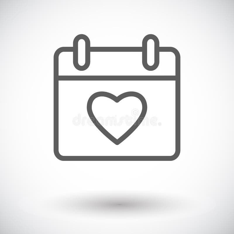 Calendar with heart stock vector. Illustration of love - 89753205