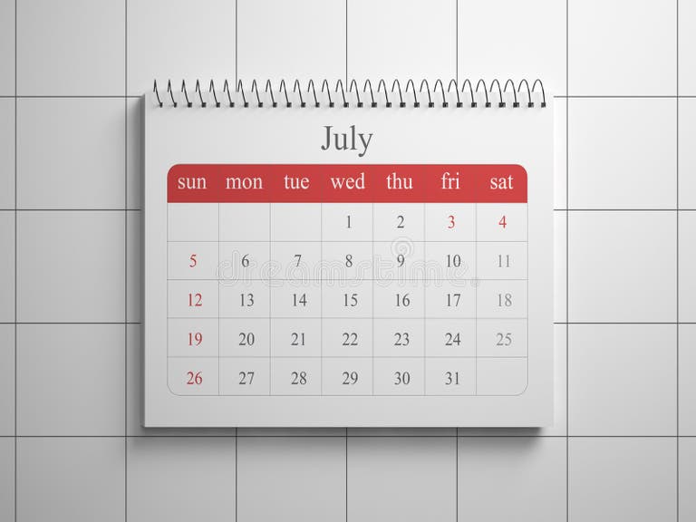 2020 Calendar Horizontal Composition with Copy Space 3rd Render Stock ...