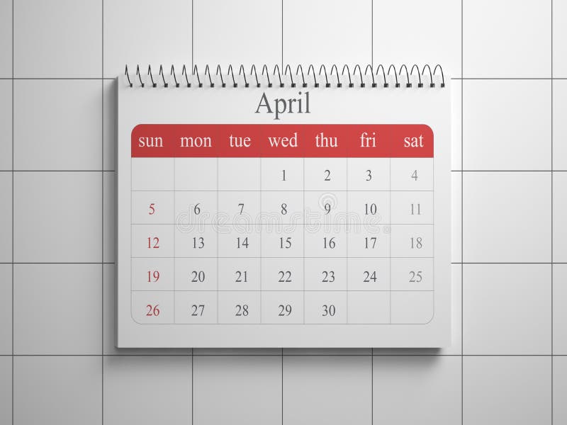 2020 Calendar Horizontal Composition with Copy Space 3rd Render Stock ...