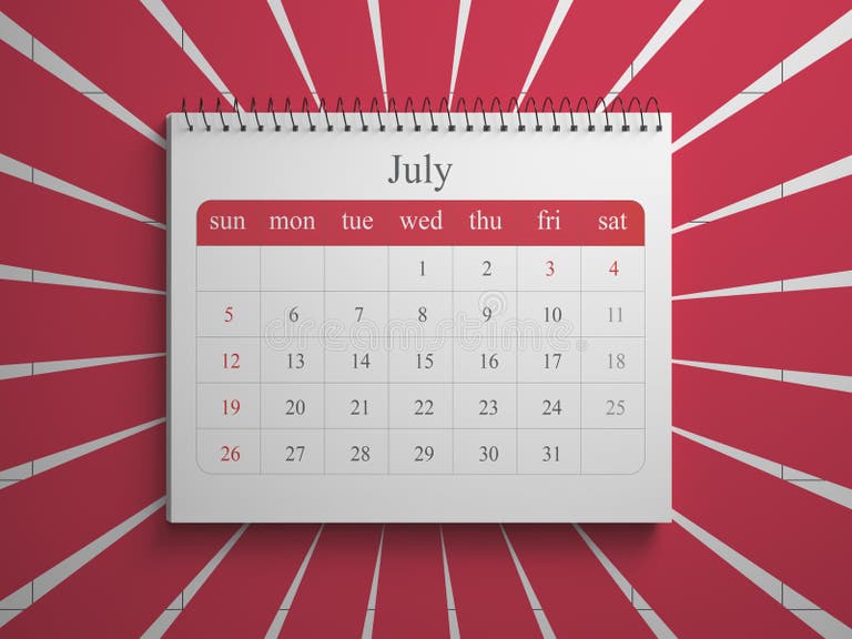 2020 Calendar Horizontal Composition with Copy Space 3rd Render Stock ...
