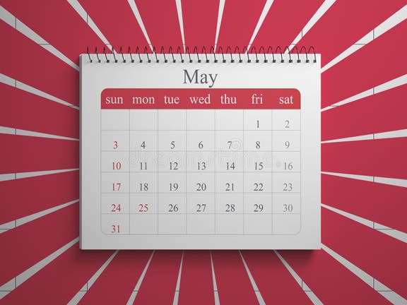 2020 Calendar Horizontal Composition with Copy Space 3rd Render Stock ...