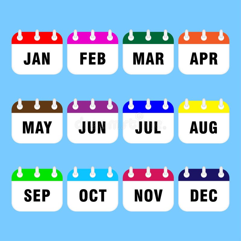 Monthly Calendar Icon. Vector Illustration Stock Illustration ...