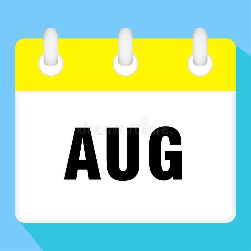 Calendar icon stock illustration. Illustration of august - 262475106