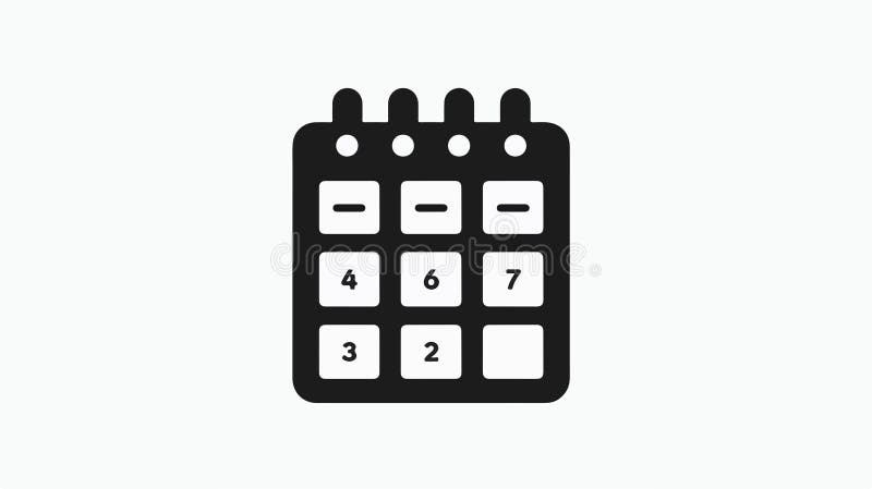 Modern Calendar Icon for Web and UI Design with Clean and Minimalistic ...