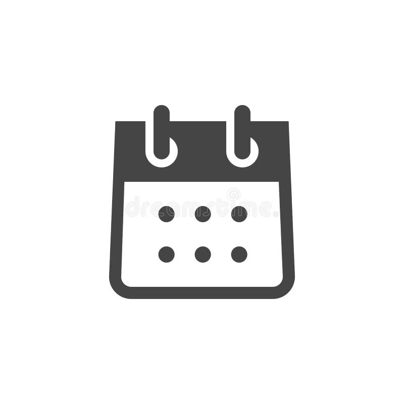 Calendar Icon. Blank Tear Off Form Black Flat Label. Rolled Notebook ...