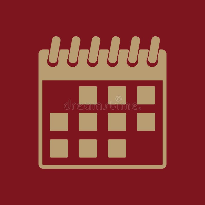 The Calendar Icon. Calendar Symbol Stock Vector - Illustration of sign ...