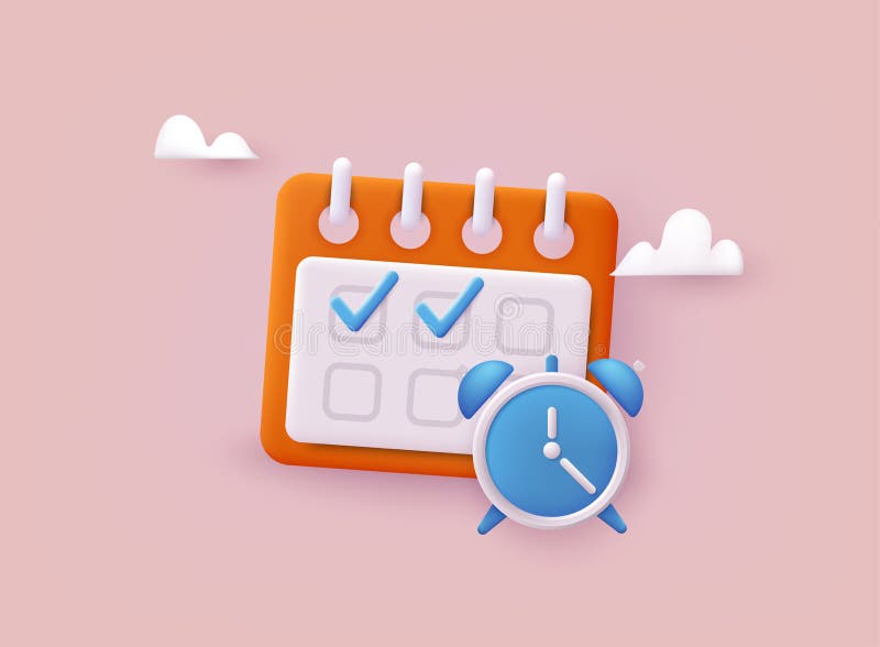 Calendar Icon with Check Sign. Working and Day Planning Concept Stock ...