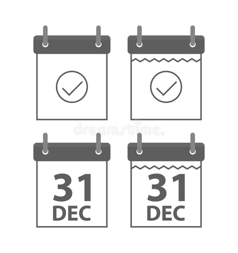 Calendar Icon with Checkbox Stock Vector - Illustration of concept ...