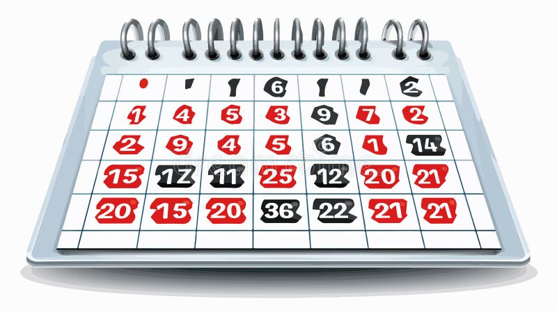 Calendar Icon with Circle Marks for Saving Dates Stock Vector ...