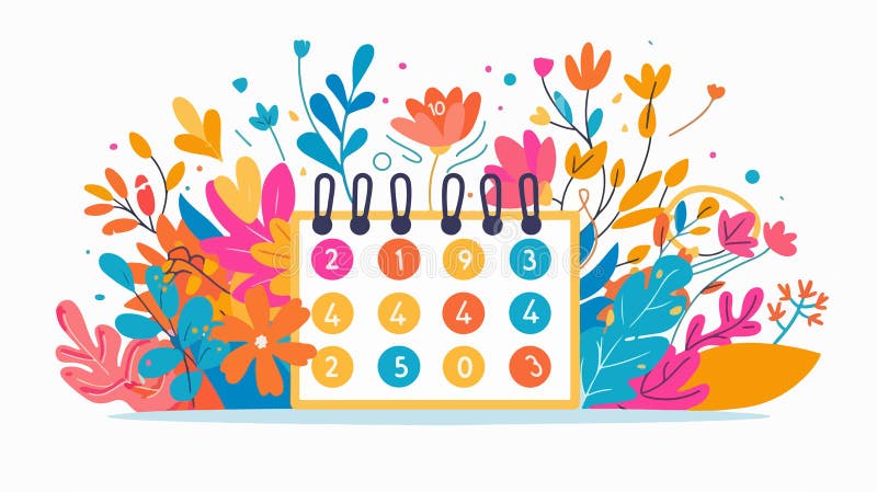 Calendar Icon with Circle Marks for Saving Dates Stock Vector ...