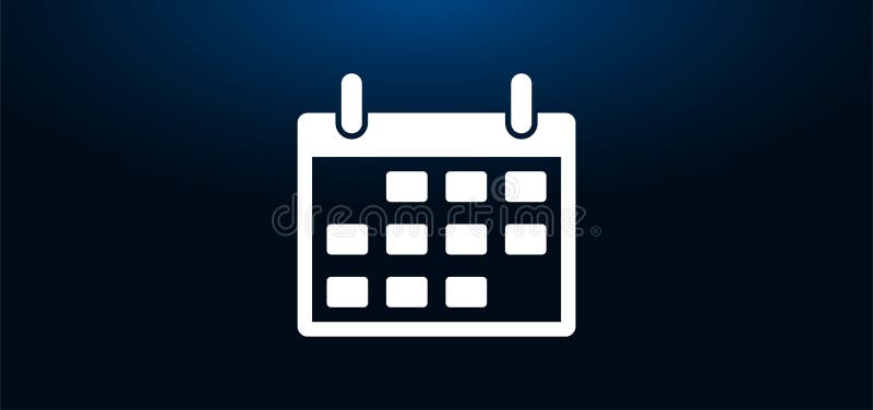 Calendar Icon Crystal Blue Banner Background Stock Illustration ...
