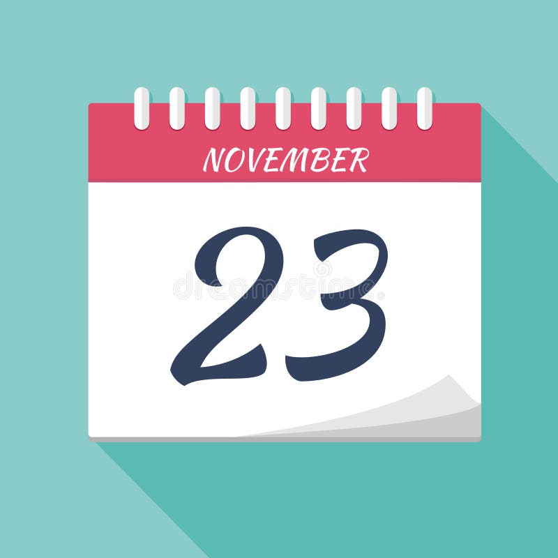 Calendar Icon. Calendar Date - November 23 Planning. Time Management ...