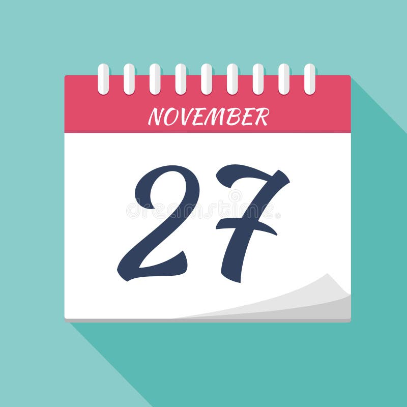 Calendar Icon. Calendar Date - November 27. Planning Stock Illustration ...