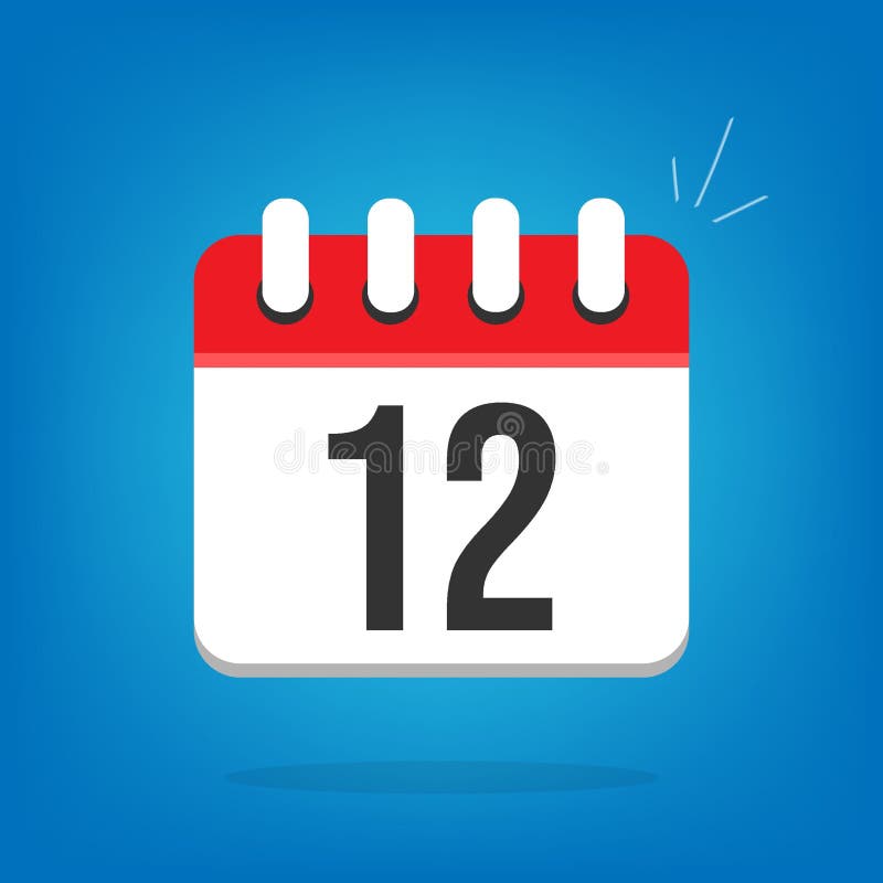 Day 12, Twelve. Vector Calendar, Cartoon Appearance. Stock Vector ...