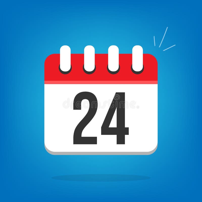 Day 24, Twenty-four. Vector Calendar, Cartoon Appearance. Stock Vector ...