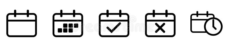 Calendar Icon Day Month Year Week Icon Stock Vector - Illustration of ...