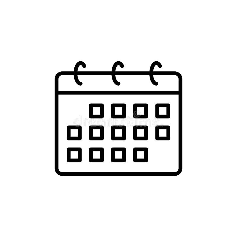 Calendar Icon for Event Planning and Schedule Management Stock Vector ...