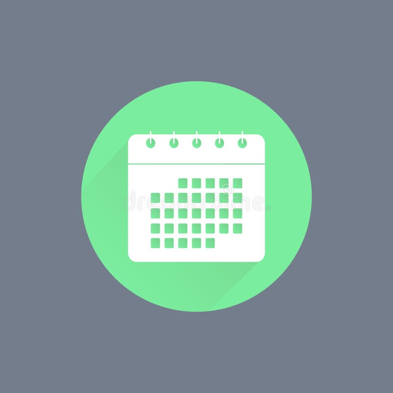 Calendar Icon. Flat design stock vector. Illustration of graphic ...
