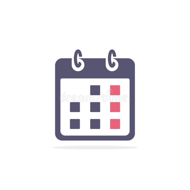 Calendar Icon, Flat Design Vector Isolated Simple Isolated Symbol Stock ...