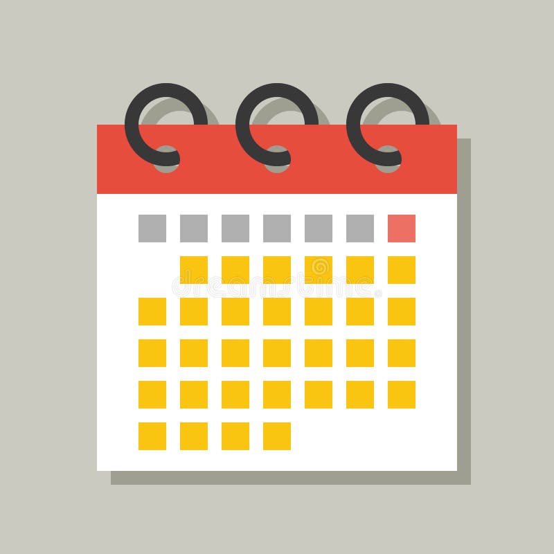 Calendar Icon, Flat Design Vector Pixel Perfect Stock Vector ...
