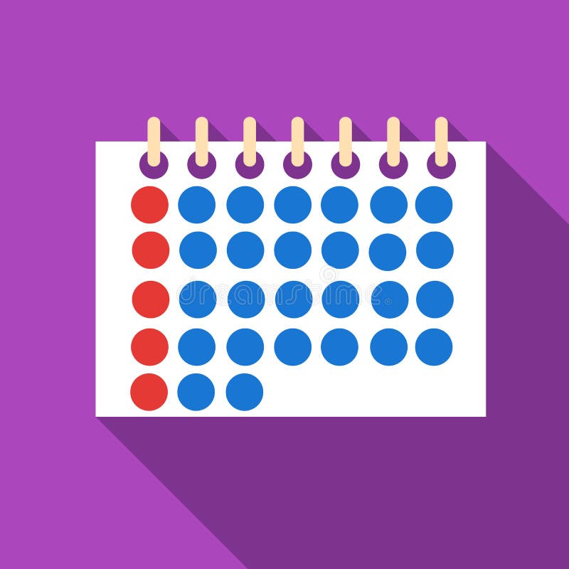 Calendar icon, flat style stock vector. Illustration of page - 79271668