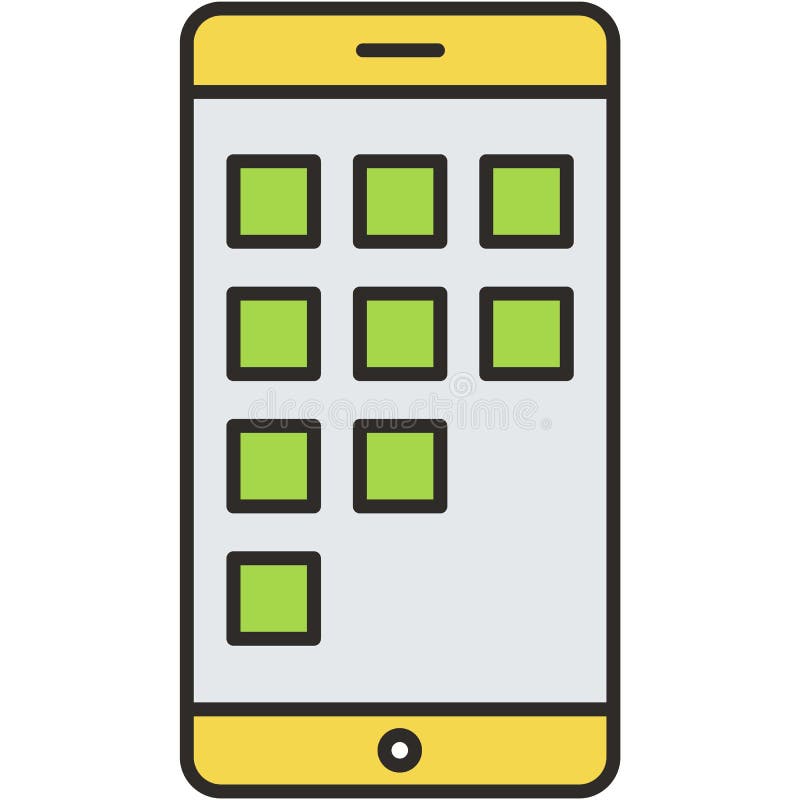 Calendar Icon Flat Vector Mobile Phone Application Stock Vector ...