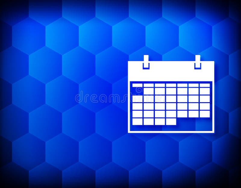 Calendar Icon Hexagon Creative Abstract Blue Background Seamless ...