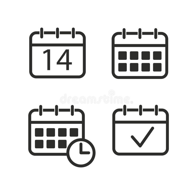 White Calendar Vector Icon Stock Illustrations – 98,690 White Calendar ...