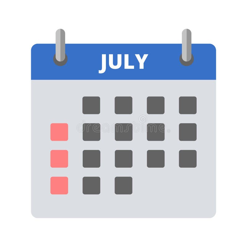 Calendar icon July stock vector. Illustration of business - 83449074
