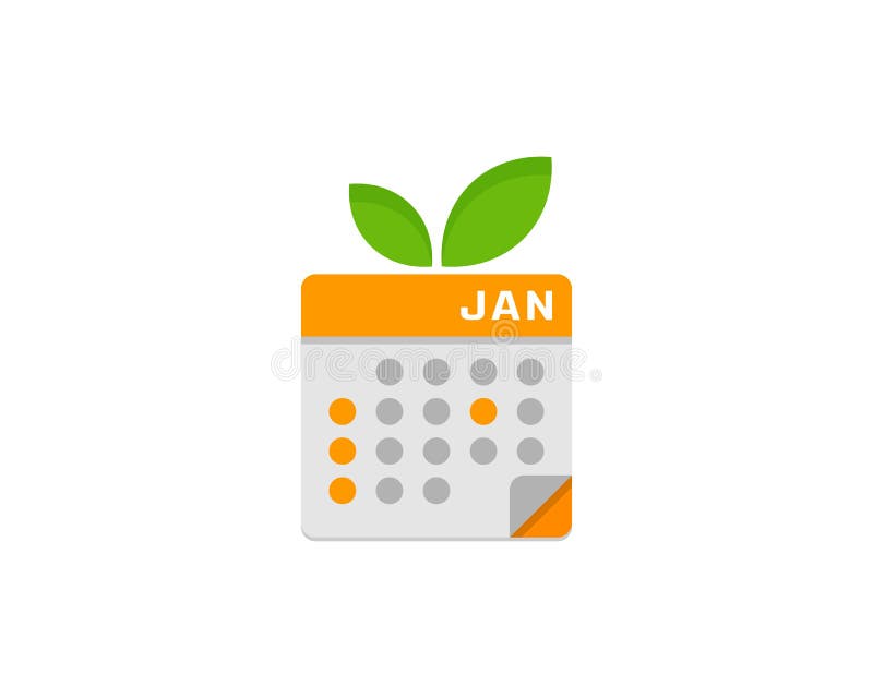 Calendar Icon Logo Design Element Stock Vector - Illustration of month ...