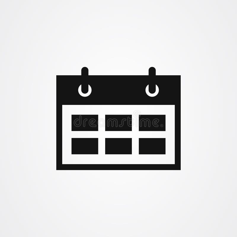 Calendar Icon Logo Vector Illustration Stock Vector - Illustration of ...