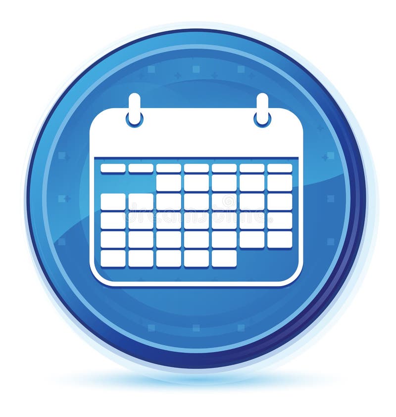 Calendar Icon Midnight Blue Prime Round Button Stock Vector ...