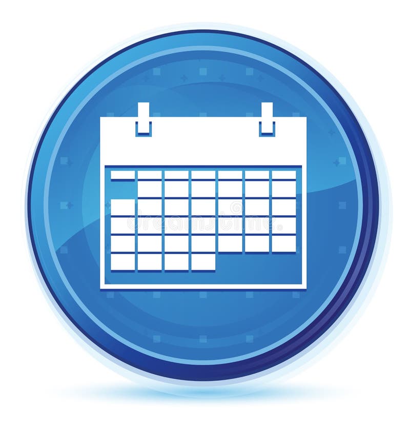 Calendar Icon Midnight Blue Prime Round Button Stock Vector ...