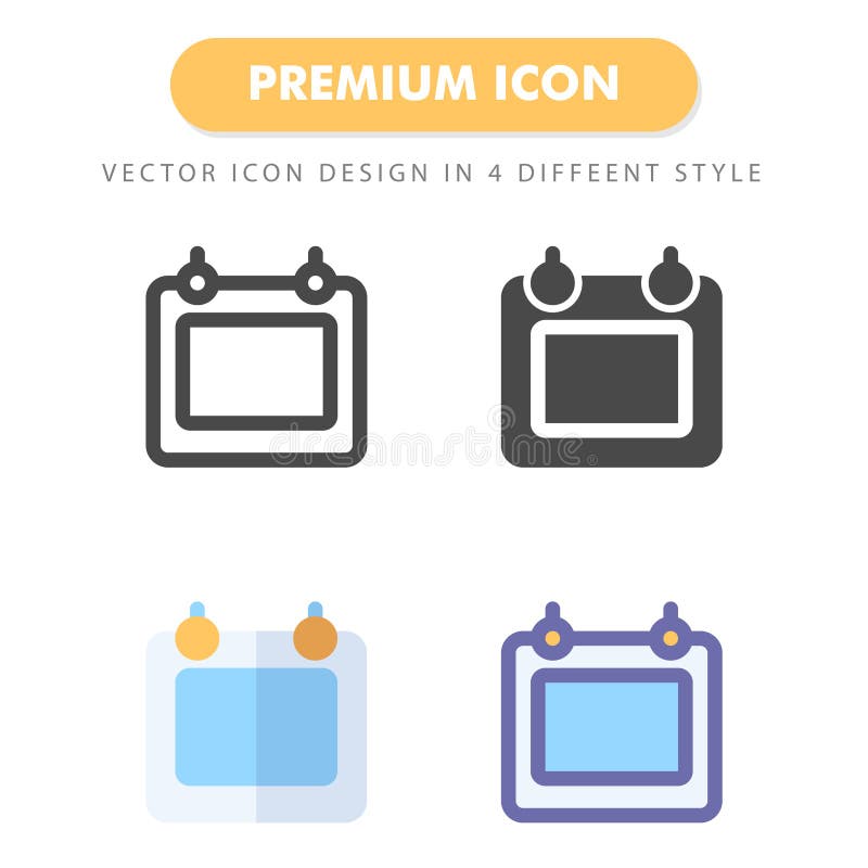 Calendar Icon Pack Isolated on White Background. for Your Web Site ...