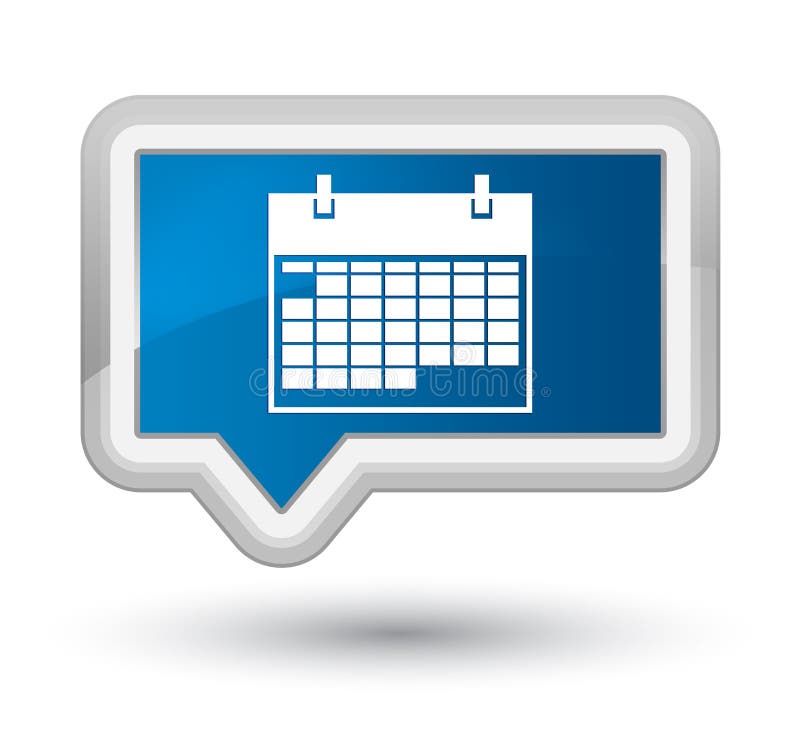 Calendar Icon Prime Blue Banner Button Stock Illustration ...