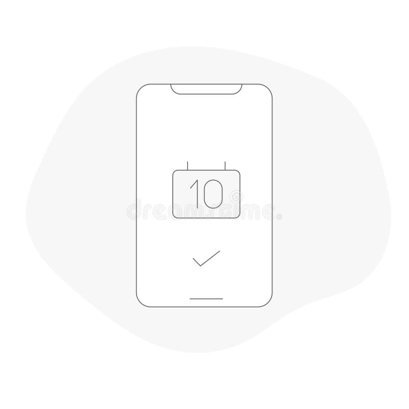 Calendar Icon, Schedule, Planning App on Smartphone Screen. Creative ...