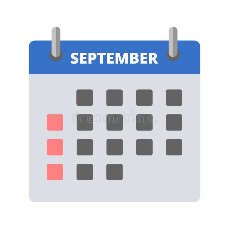 Calendar icon September stock illustration. Illustration of event ...