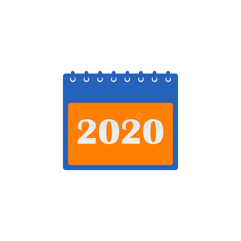 2020 Calendar Icon. stock vector. Illustration of contour - 143636287