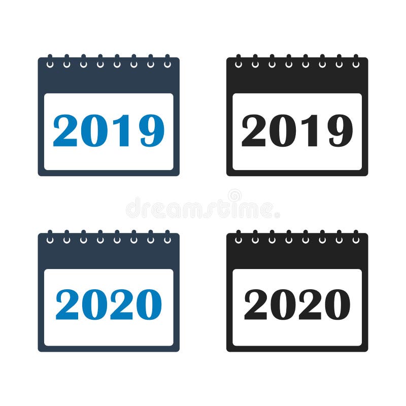 2020 Calendar Icon. stock vector. Illustration of drawing - 143636683