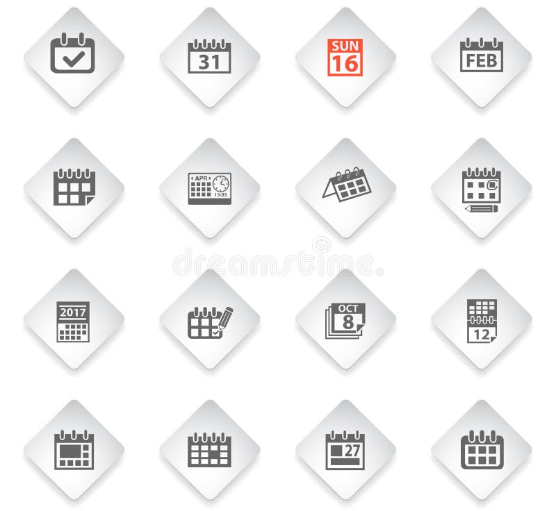 Calendar icon set stock illustration. Illustration of plan - 88626049