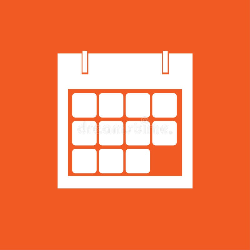 Calendar Icon Simple Vector Illustration Stock Vector - Illustration of ...