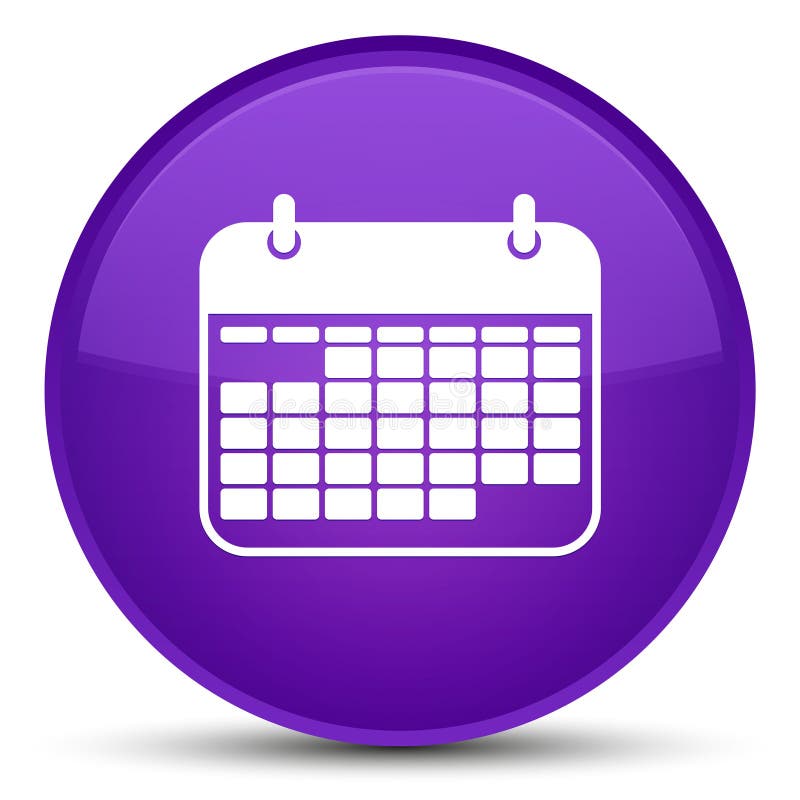 Calendar Icon Special Purple Round Button Stock Illustration ...