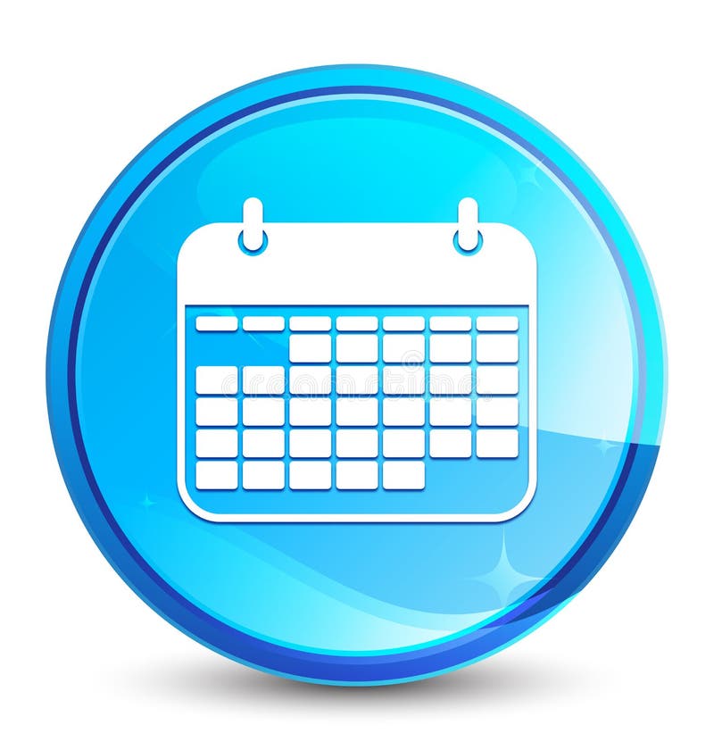 Calendar Icon Orange Square Button Stock Illustration - Illustration of ...