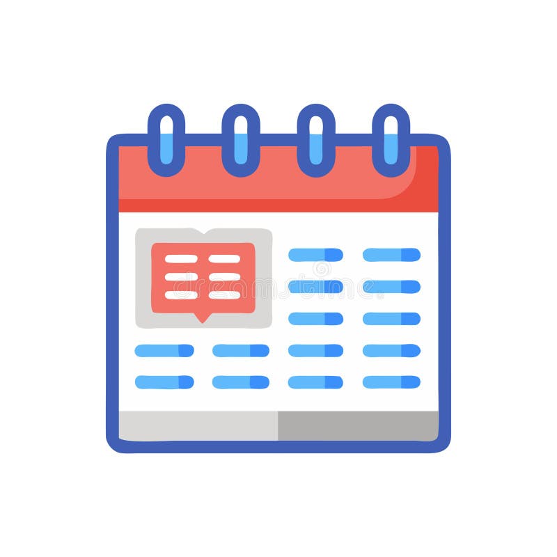 Calendar Icon for Study Planning Stock Vector - Illustration of ...