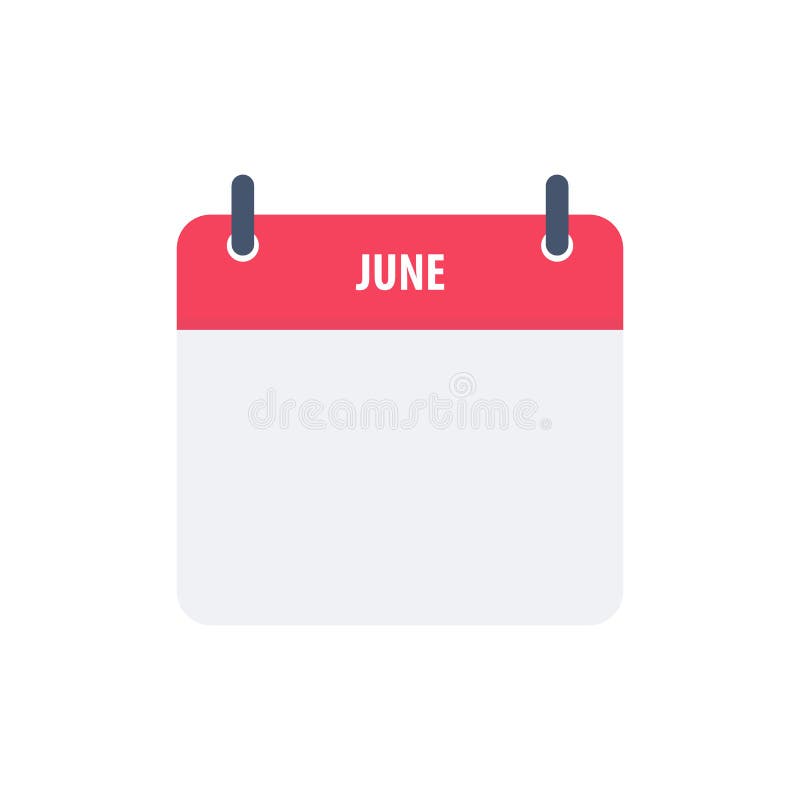 Calendar Icon Symbol June Simple Design Stock Vector - Illustration of ...