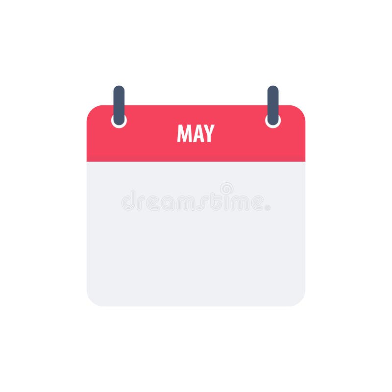Calendar Icon Symbol May Simple Design Stock Vector - Illustration of ...